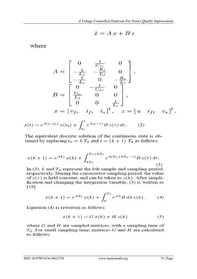 A Voltage Controlled Dstatcom For Power Quality Improvement Pdf