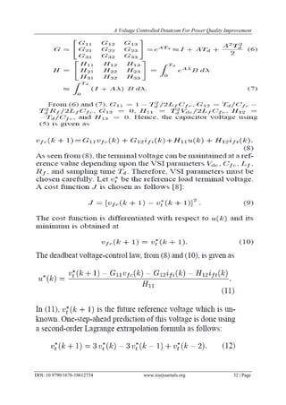 A Voltage Controlled Dstatcom for Power Quality Improvement | PDF