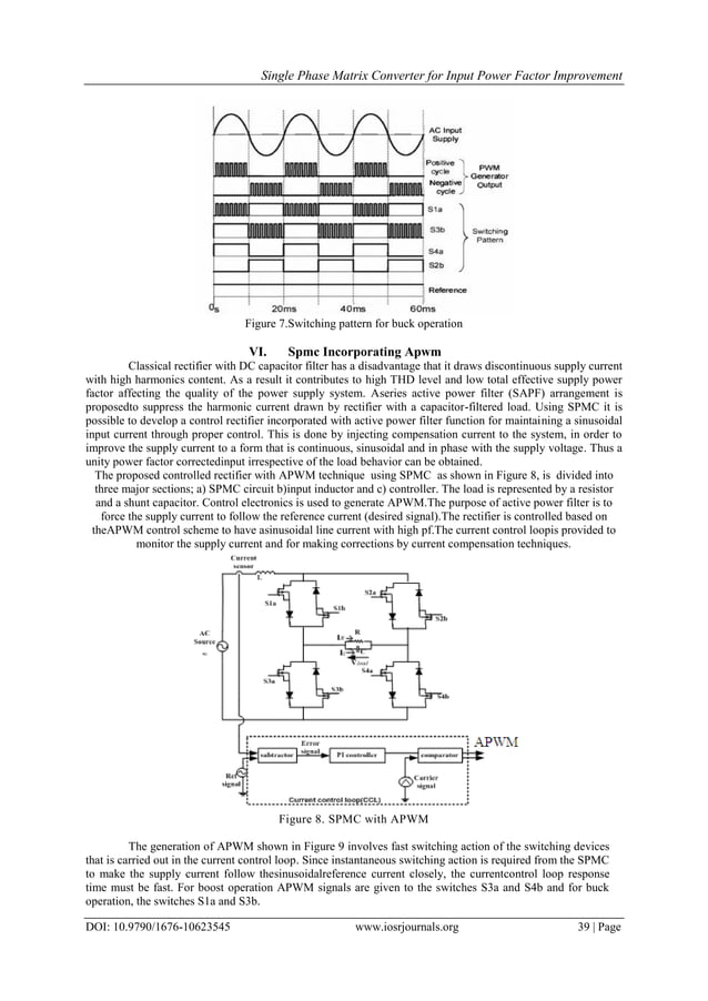 Single Phase Matrix Converter for Input Power Factor Improvement | PDF