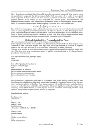 Lexical and Parser tool for CBOOP program | PDF