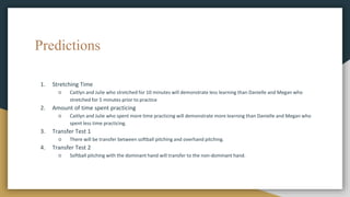 Motor Learning - Softball Pitching Presentation | PPTX