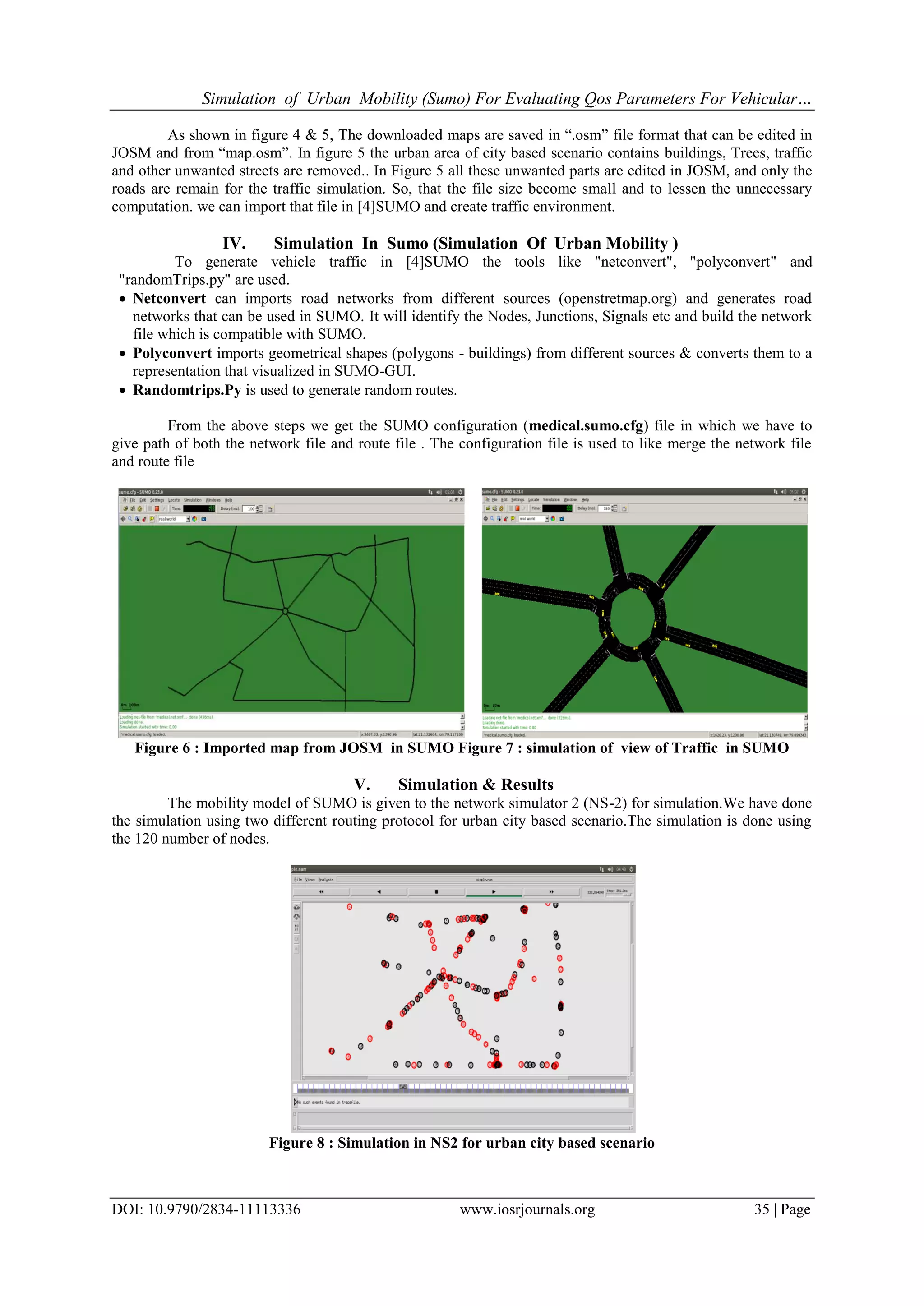 Simulation of Urban Mobility (Sumo) For Evaluating Qos Parameters For Vehicular Adhoc Network | PDF