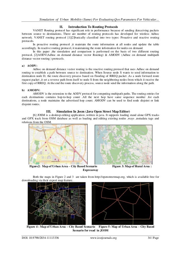 Simulation Of Urban Mobility Sumo For Evaluating Qos Parameters For