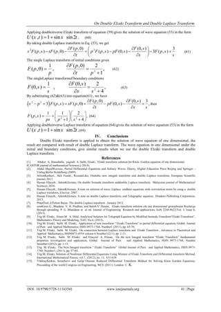 On Double Elzaki Transform and Double Laplace Transform | PDF | Graphics Software | Computer ...