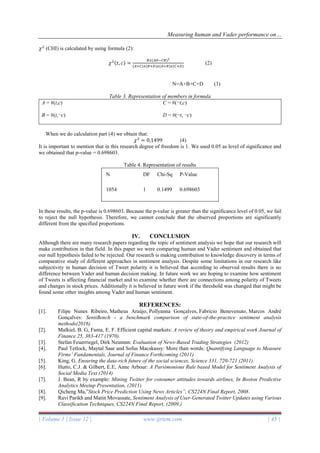 Measuring human and Vader performance on sentiment analysis | PDF ...