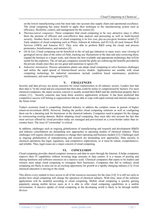 Cloud Computing in Chemical Industry | PDF