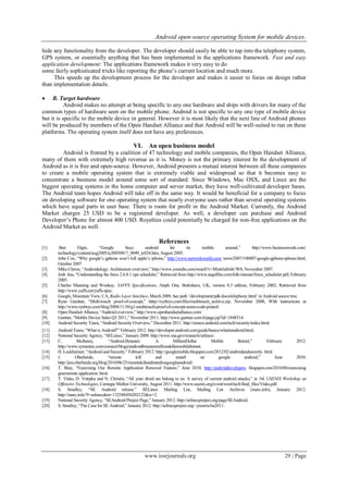 Android open-source operating System for mobile devices | PDF | Operating Systems | Computer ...