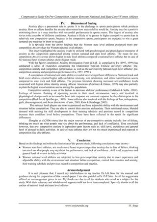 Compratative Stady on Pre-Competition Anxiety between National and ...