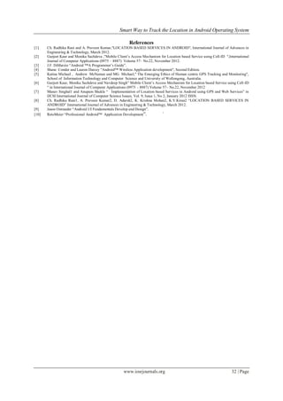 Smart Way to Track the Location in Android Operating System | PDF