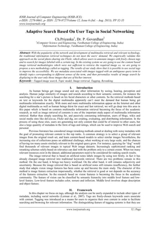 Adaptive Search Based On User Tags in Social Networking | PDF