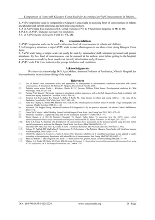 Comparison of Avpu with Glasgow Coma Scale for Assessing Level of ...