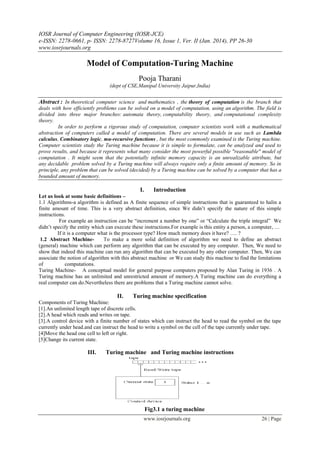Model of Computation-Turing Machine | PDF | Computing | Technology & Computing