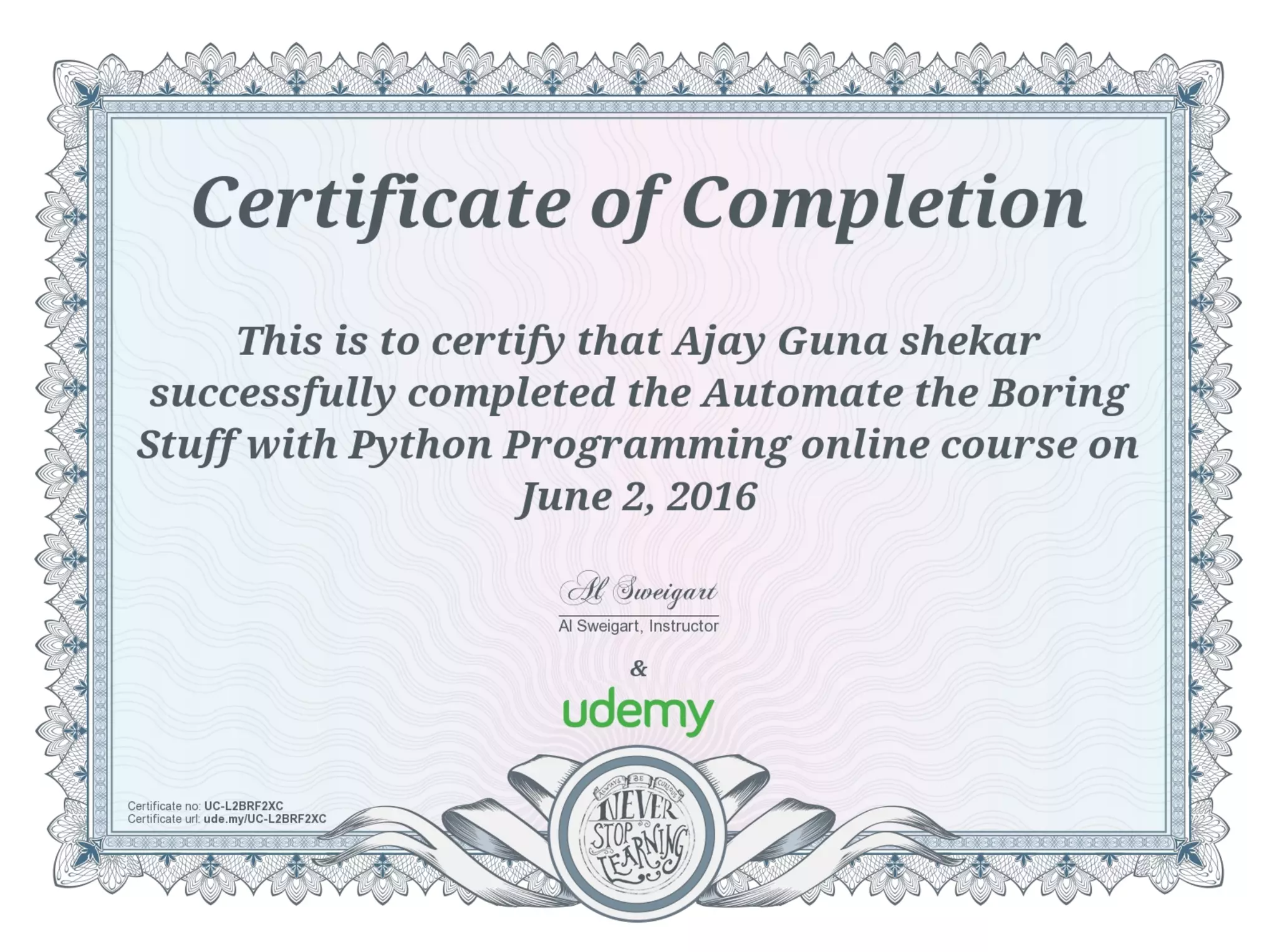 python certificate | PPT