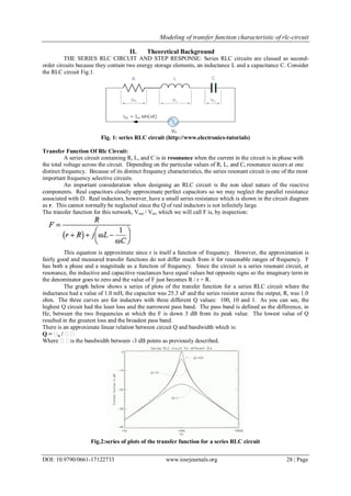 Modeling Of Transfer Function Characteristic of Rlc-Circuit | PDF