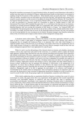 Broadcast Management in Nigeria: The systems approach as an imperative ...