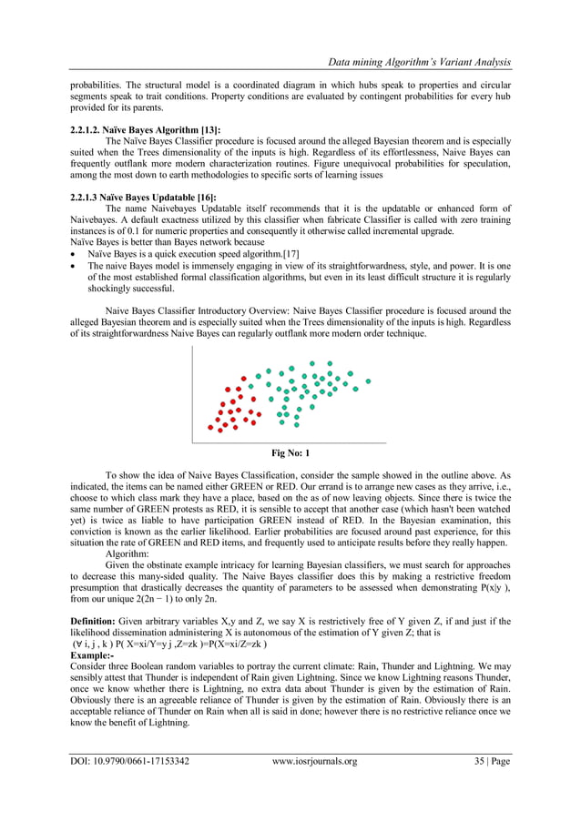 Data mining Algorithm’s Variant Analysis | PDF
