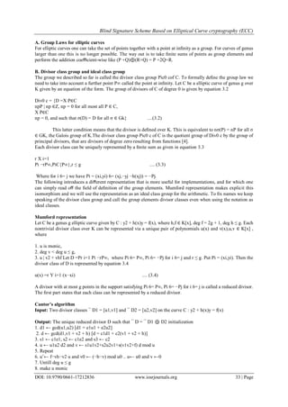 Blind Signature Scheme Based On Elliptical Curve Cryptography (ECC) | PDF