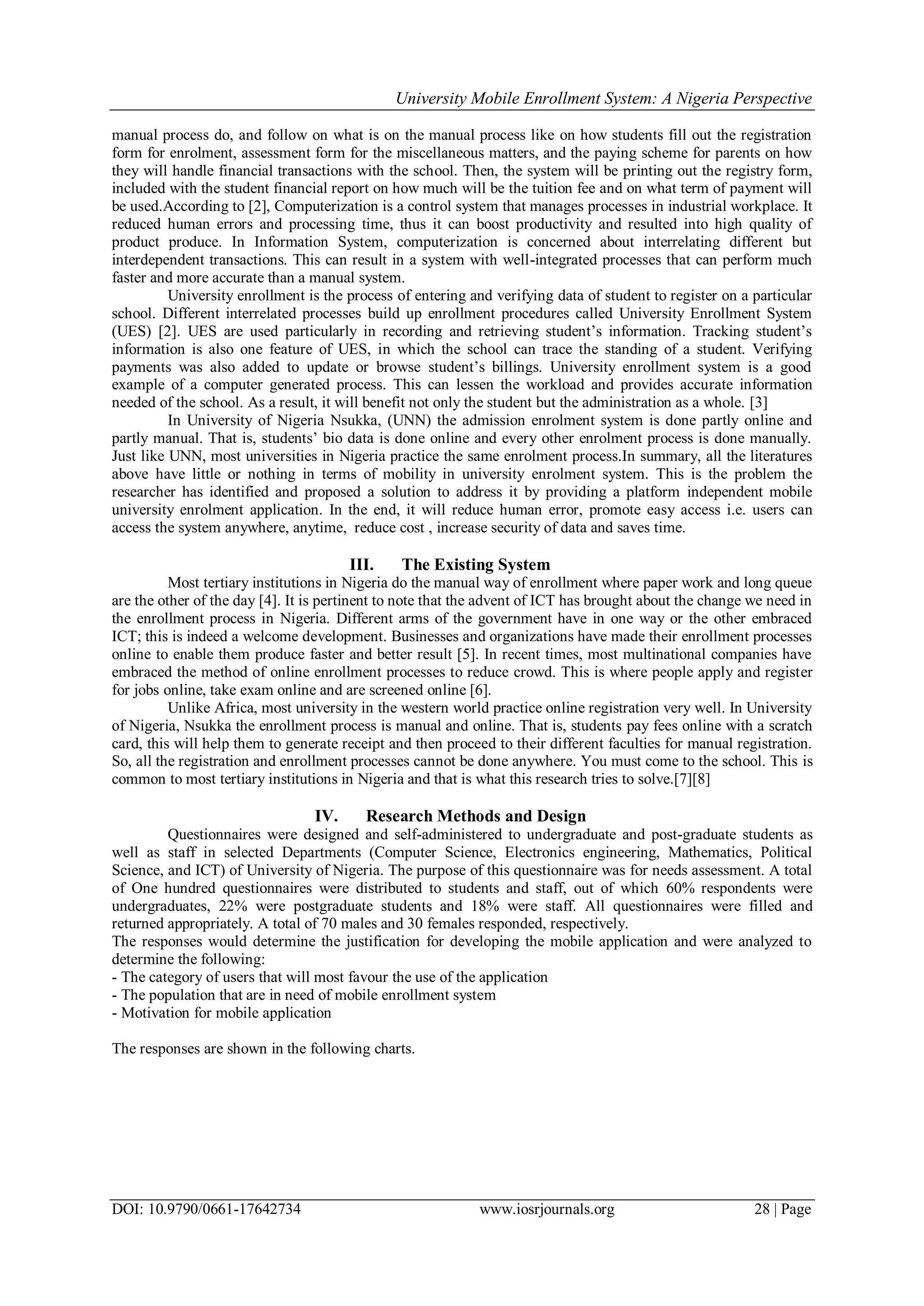 University Mobile Enrollment System: A Nigeria Perspective | PDF