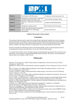 Project type Profiling (PtP) based on the Ideal Company Project | PDF