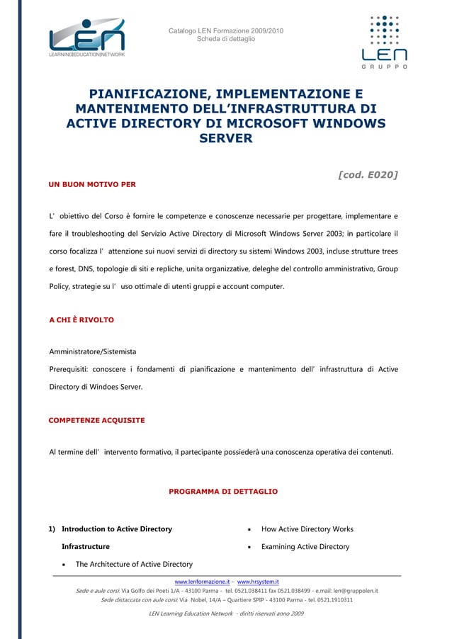 Planning implementing and maintaining an active directory ...