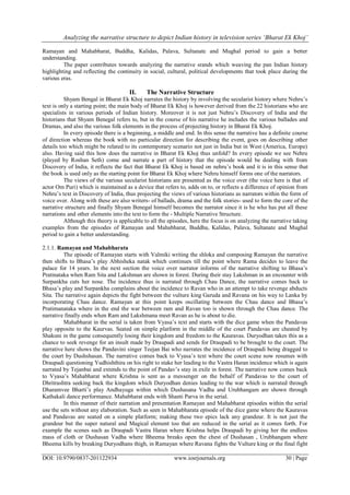 Analyzing the narrative structure to depict Indian history in ...