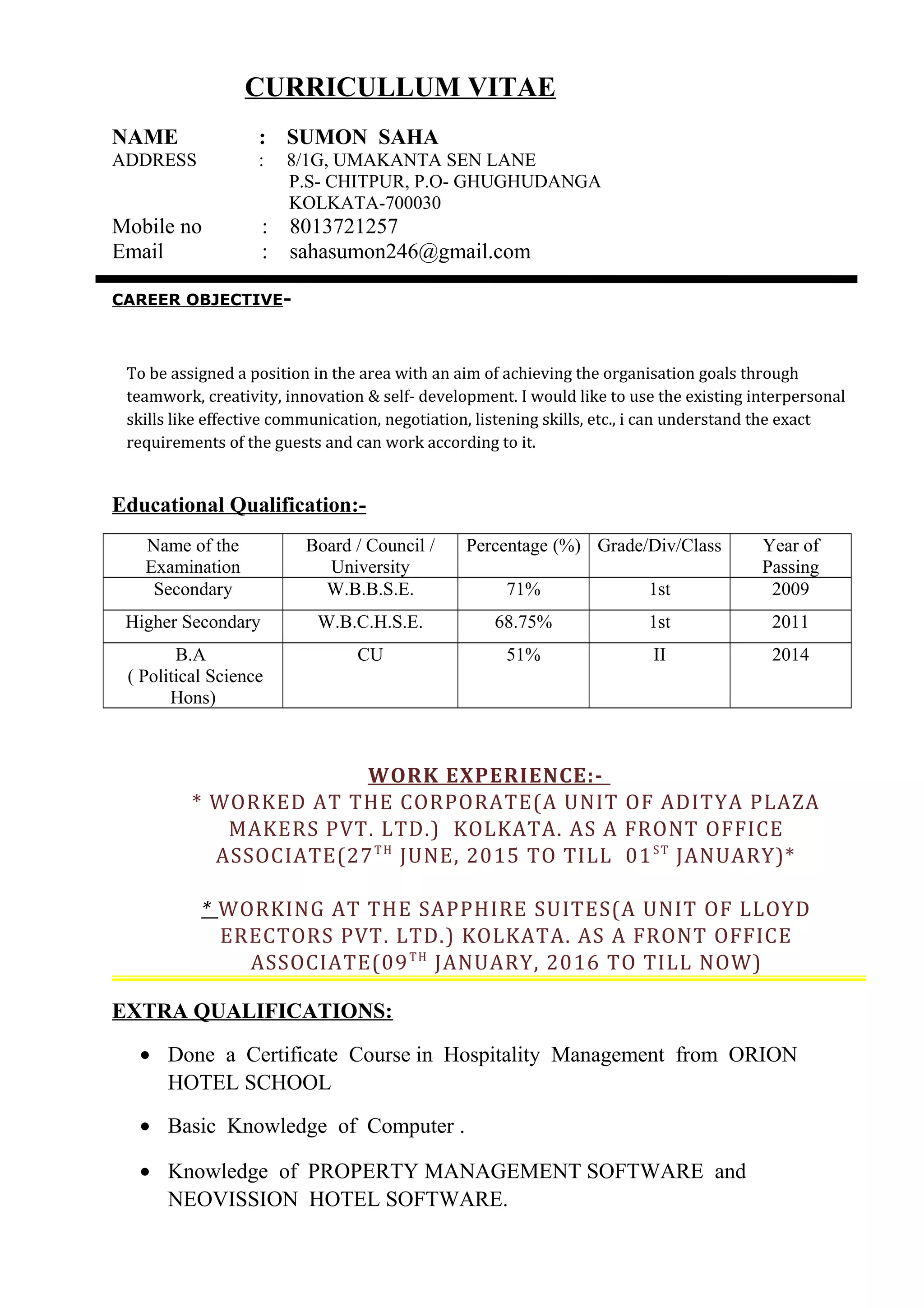 CV 01 (1)(1) 2 | PDF