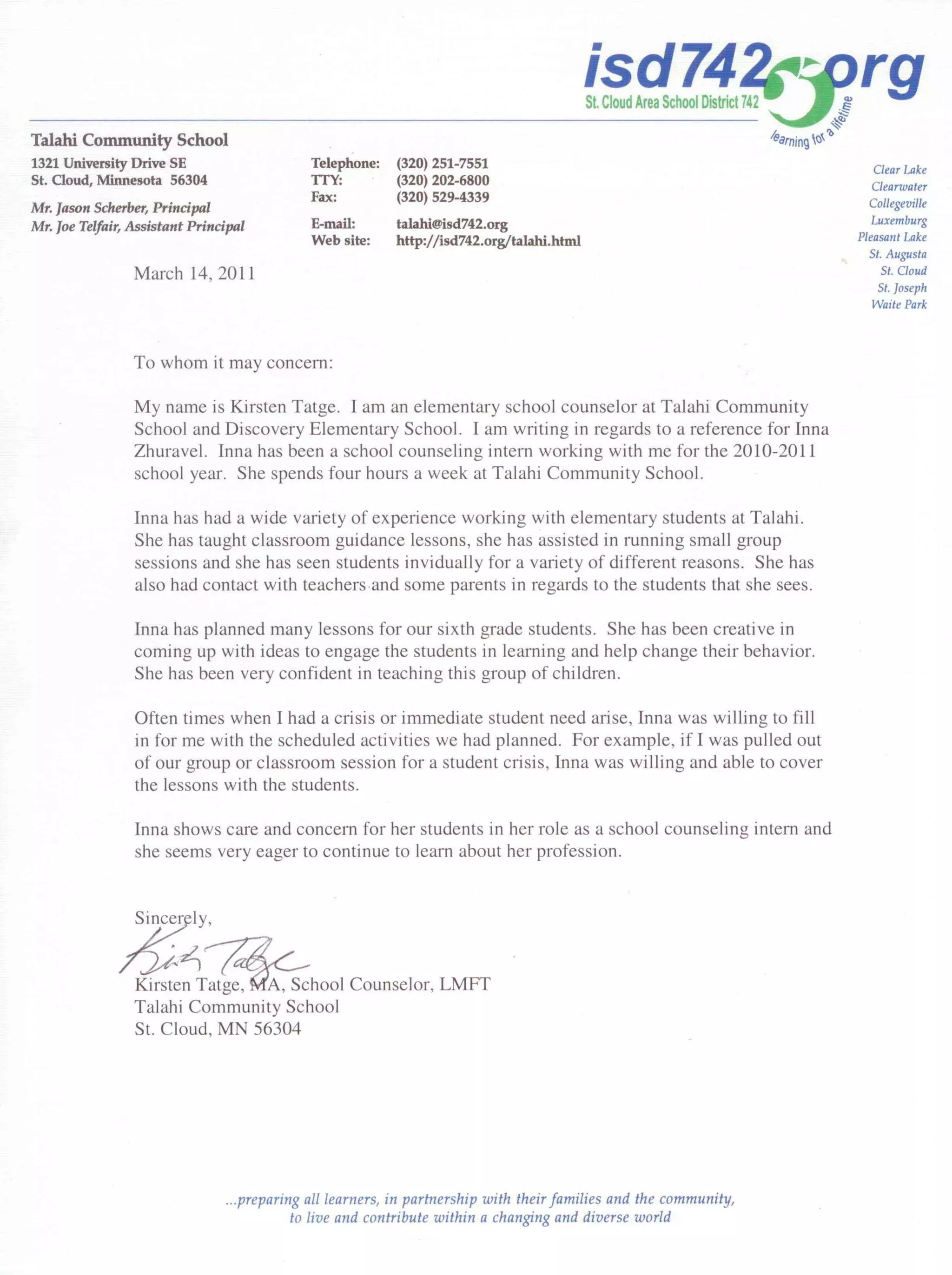 Talahi Reference letter | PDF | Education