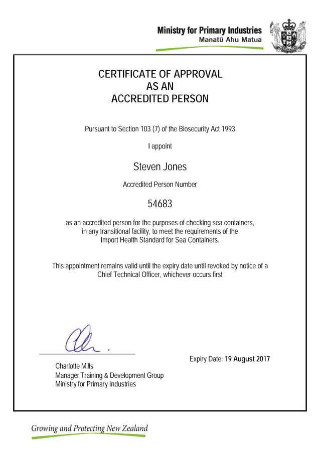 MPI Accredited Person Certificate Steve Jones | PDF
