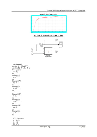 Design Of Charge Controller Using MPPT Algorithm | PDF | Physics | Science