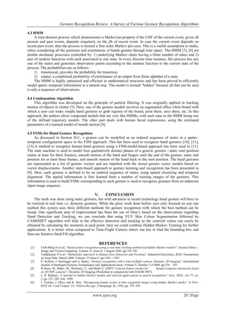 Gesture Recognition Review: A Survey of Various Gesture Recognition Algorithms | PDF