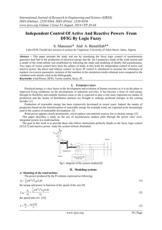 Independent Control Of Active And Reactive Powers From DFIG By Logic Fuzzy | PDF | Power and ...