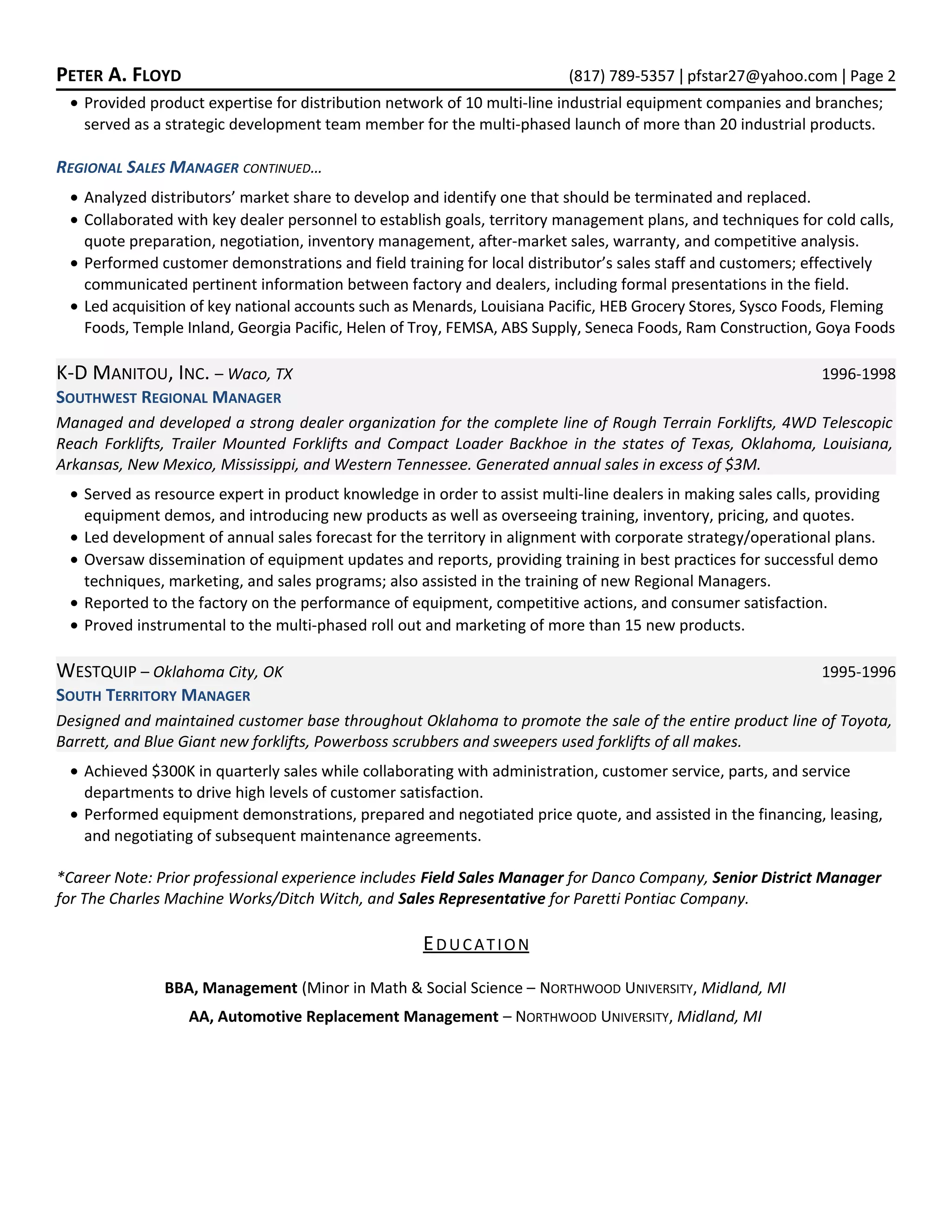 Peter Floyd resume | DOC