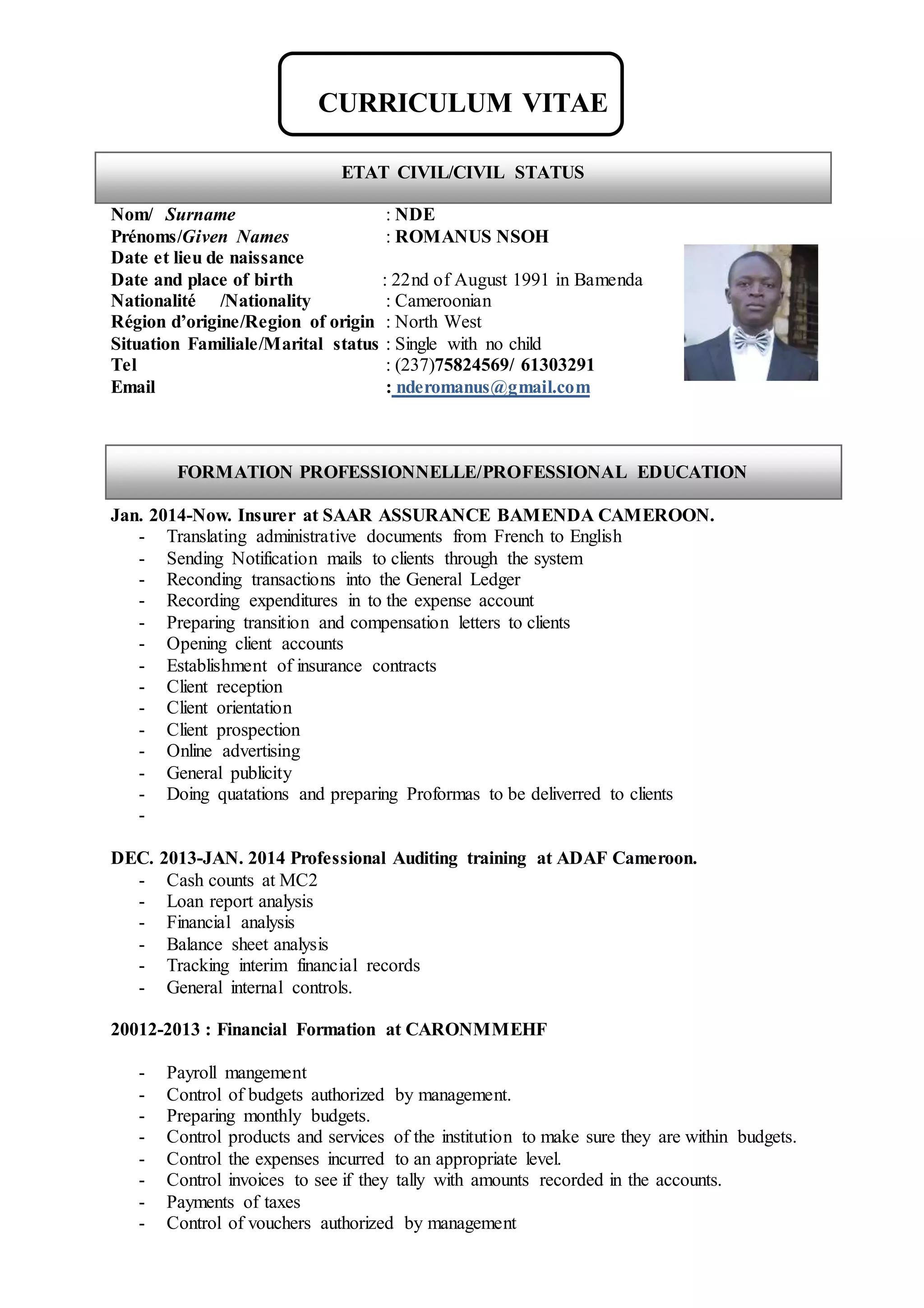CURRICULUM VITAE (1) | PDF
