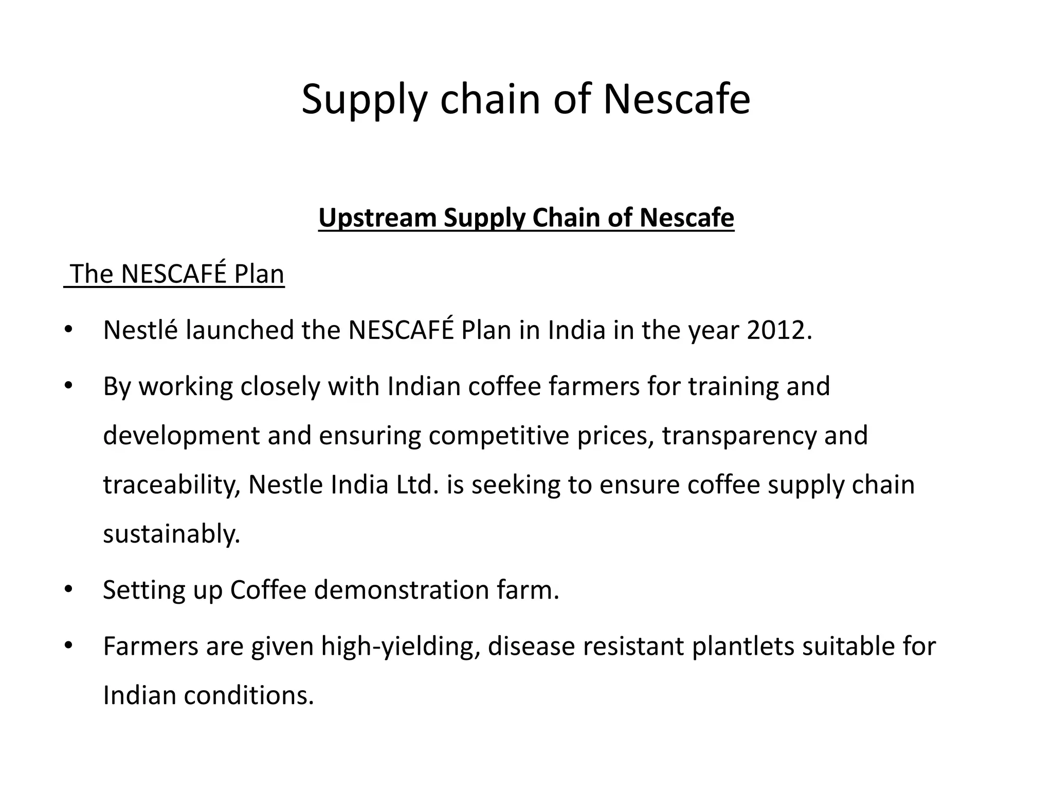 ppt of Supply Chain of Nescafe in India – | PPTX