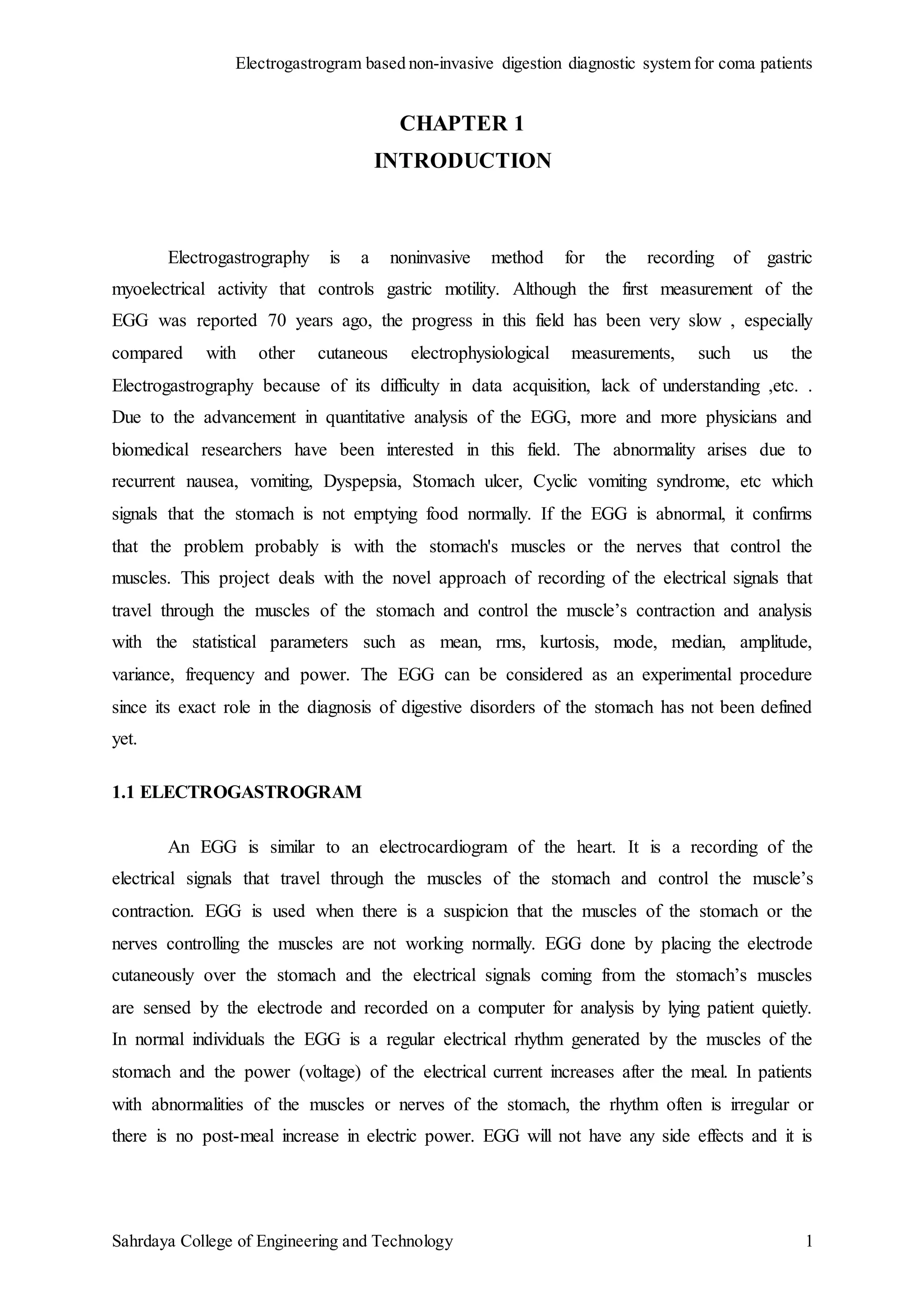 Electrogastrogram based digestion detection system for coma patients | DOCX