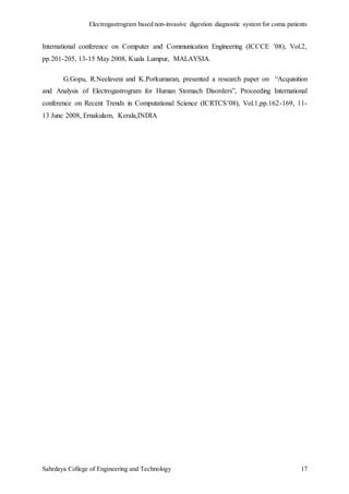 Electrogastrogram based digestion detection system for coma patients | DOCX