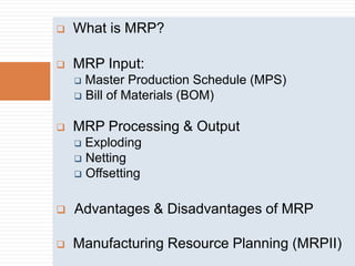 Operations MRP | PPT