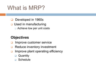 Operations MRP | PPT
