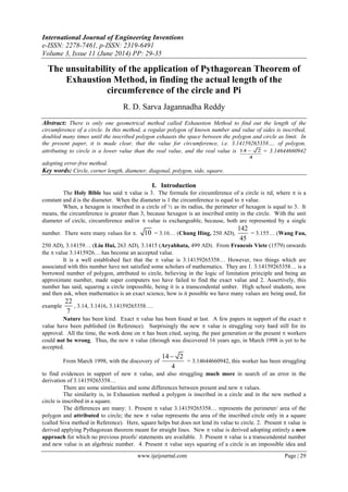 The unsuitability of the application of Pythagorean Theorem of ...