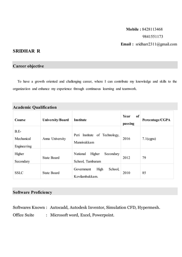 sridhar resume updated (2-5-16) | PDF