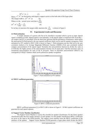 Speaker Recognition Using Vocal Tract Features | PDF