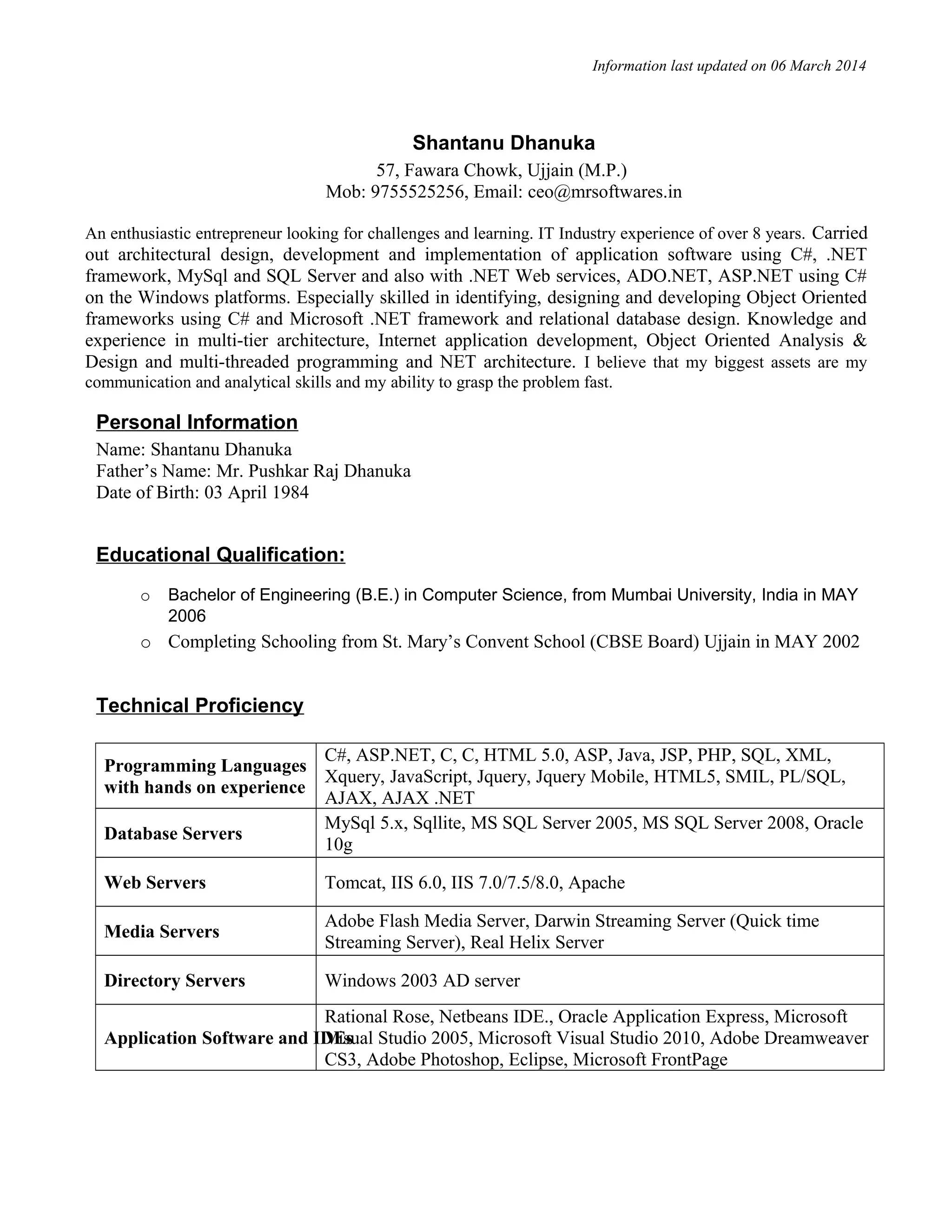 Shantanu Dhanuka | PDF