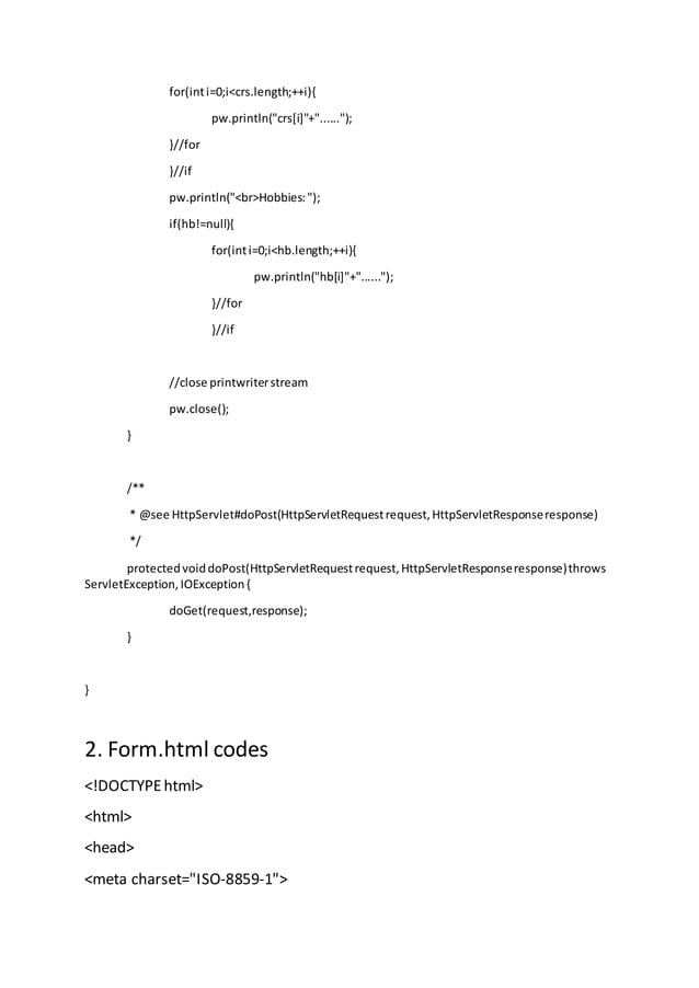 Online Form Submission App | DOCX