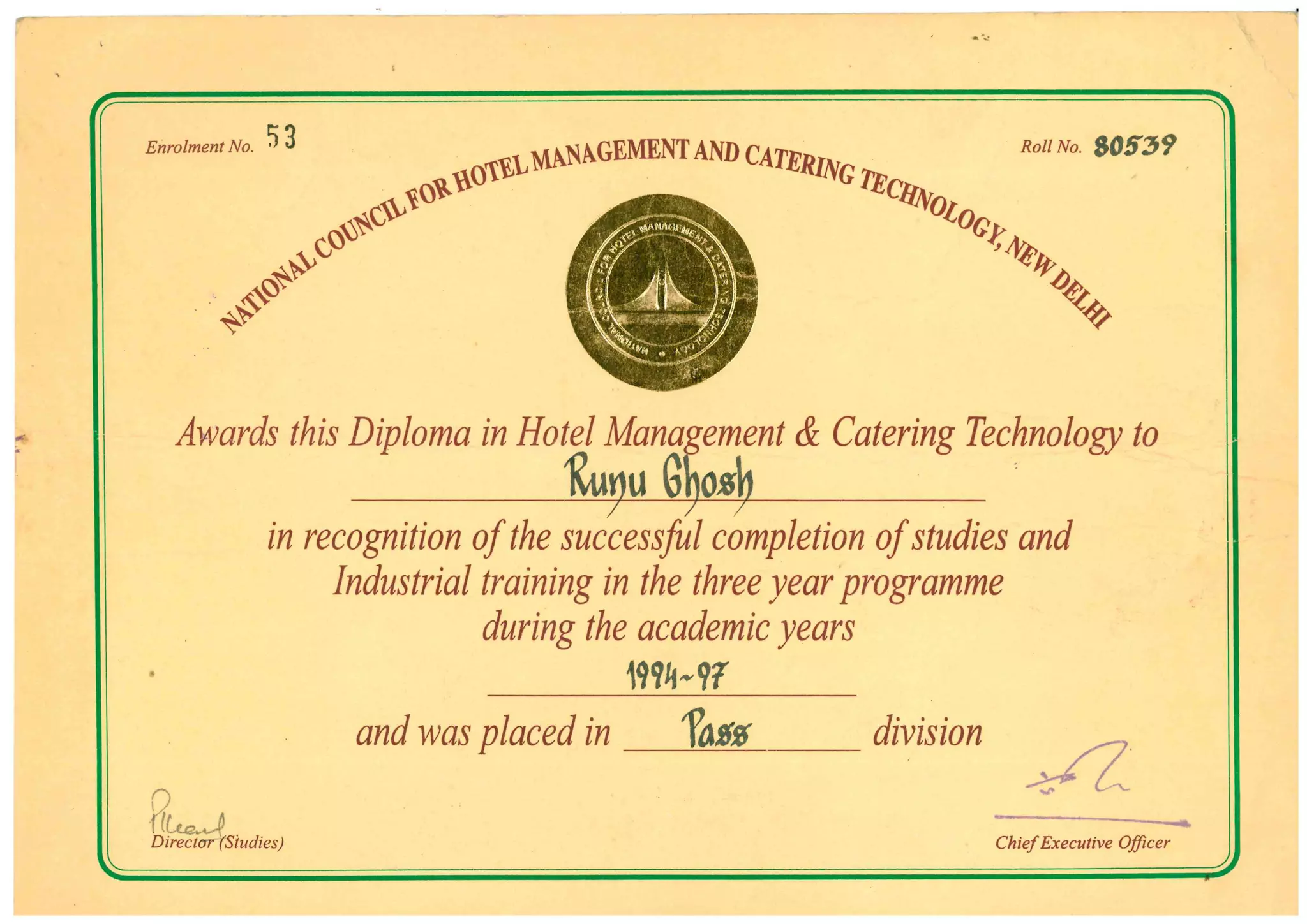 National Council for Hotel Management and Catering Technology | PDF
