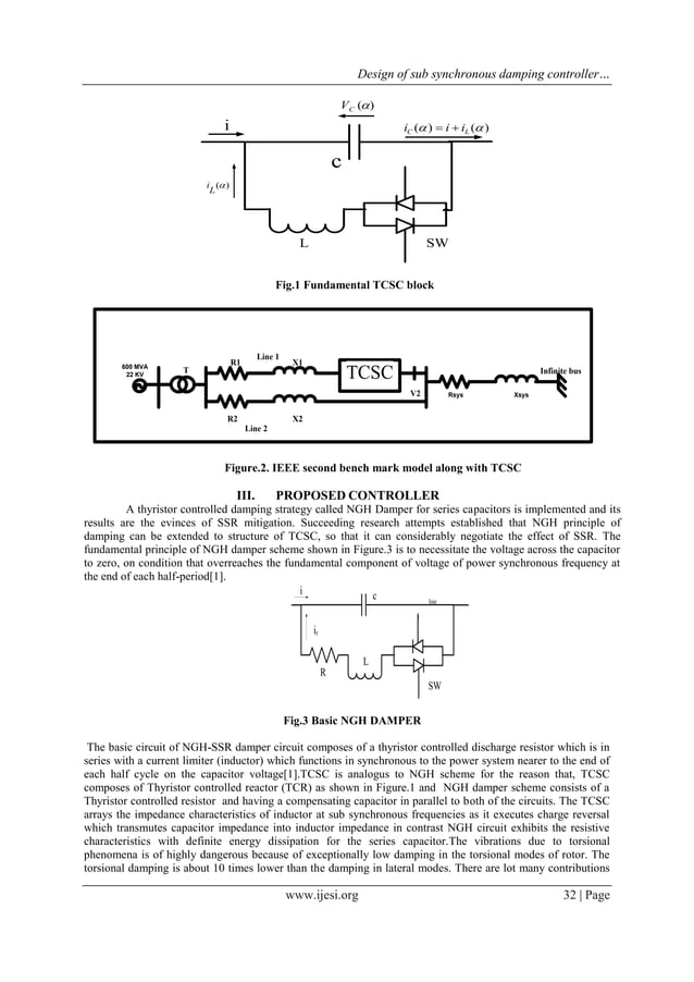 Design Of Sub Synchronous Damping Controller (SSDC) For TCSC To Improve ...