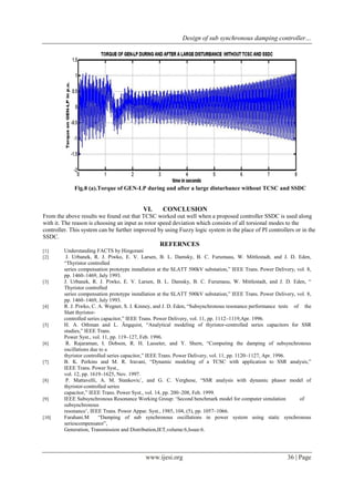 Design Of Sub Synchronous Damping Controller (SSDC) For TCSC To Improve Power System Stability ...