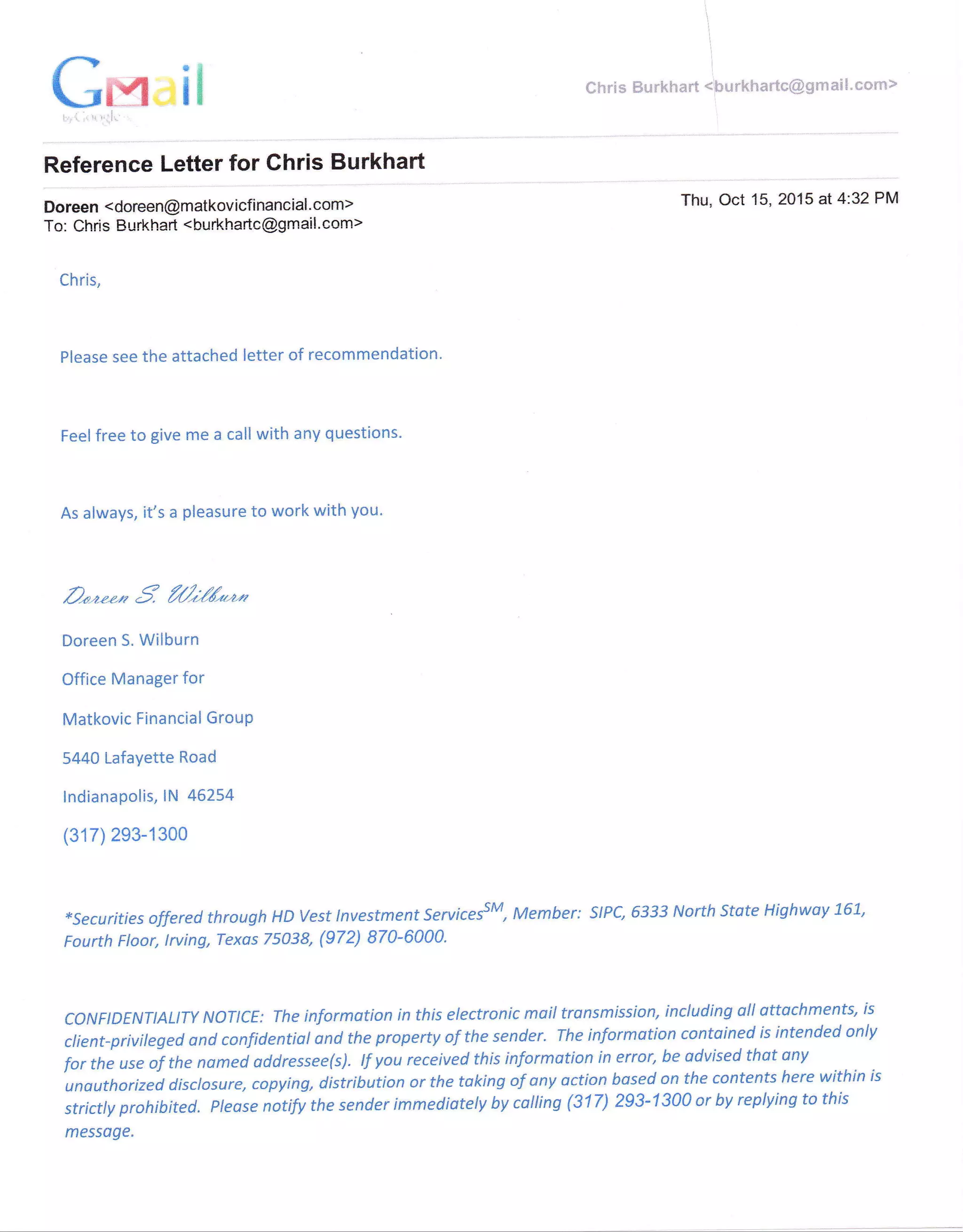 Doreen Wilburn - Matkovic Financial Group | PDF