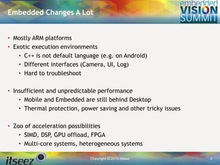 "OpenCV for Embedded: Lessons Learned," a Presentation from itseez | PDF