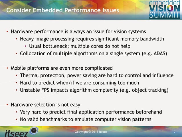 "OpenCV for Embedded: Lessons Learned," a Presentation from itseez | PPT