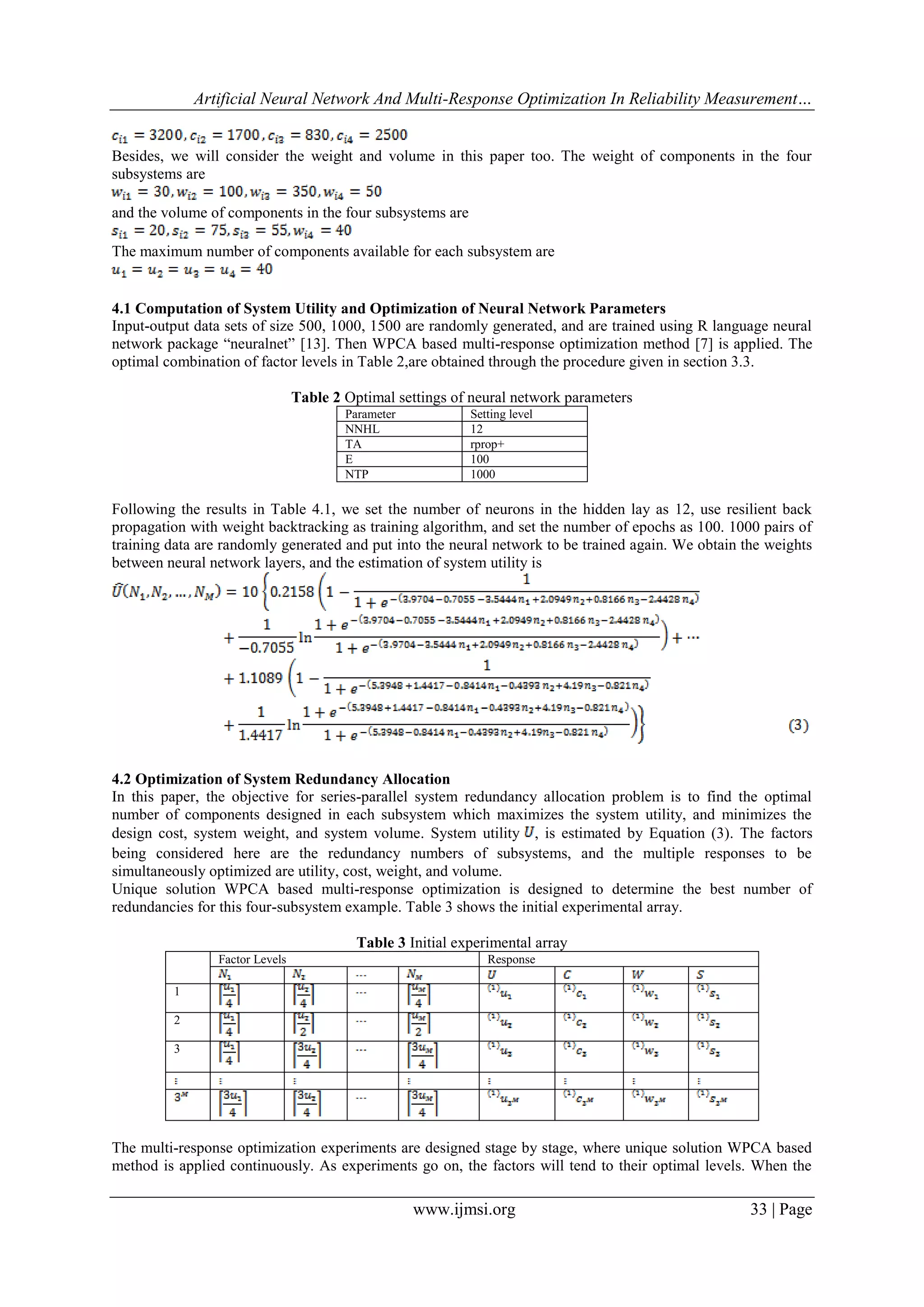 Artificial Neural Network And Multi Response Optimization In Reliability Measurement 9442